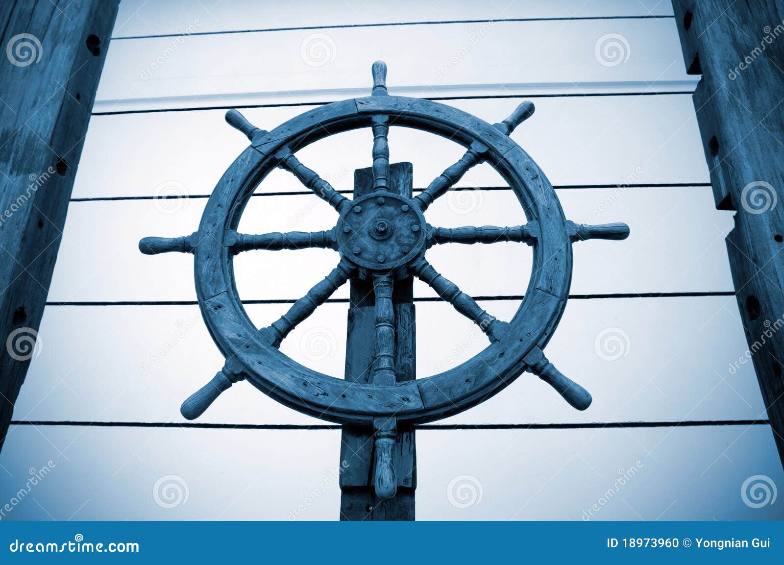 Old rudder stock photo. Image of compass, sail, captain - 18973960