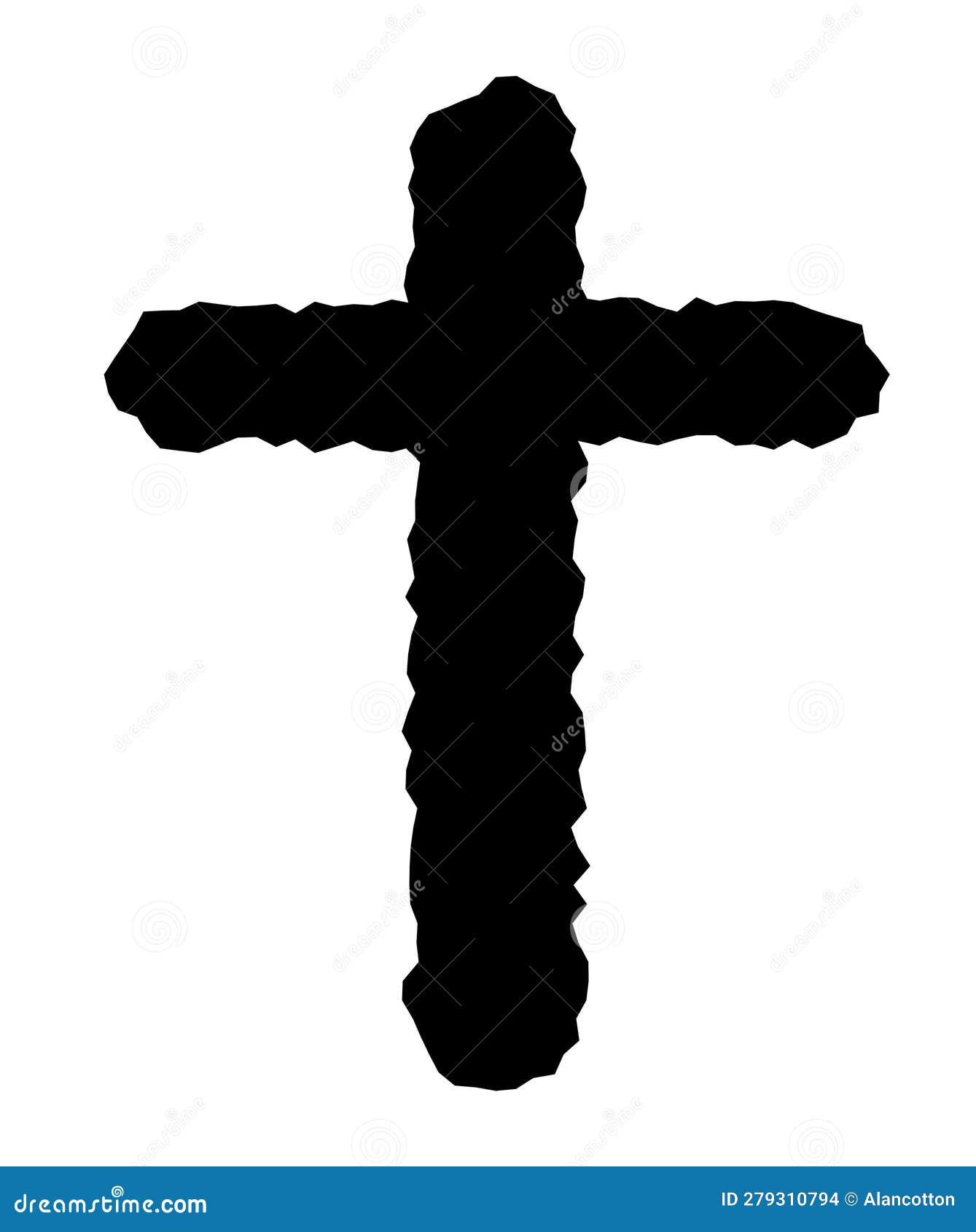 Old Rugged Cross stock vector. Illustration of drawing - 279310794