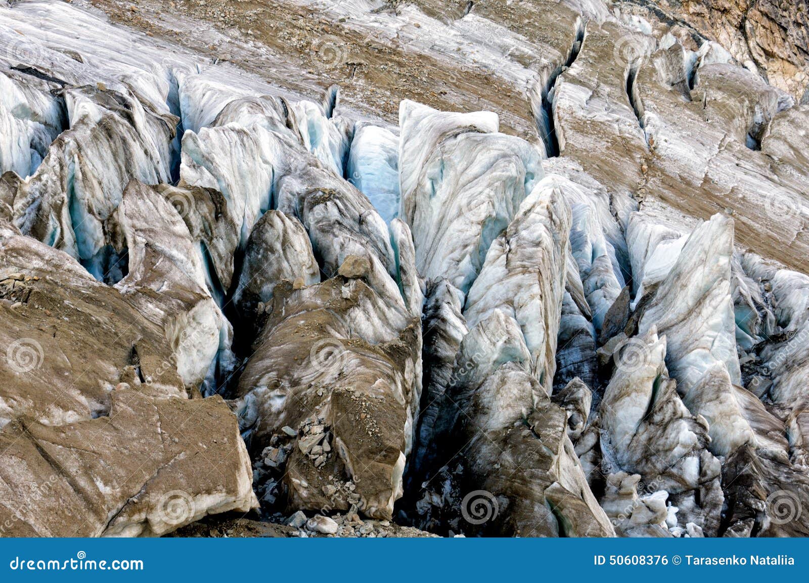 Old Rugged Glacier Huge Cracks Stock Photo - Image of danger, fall ...