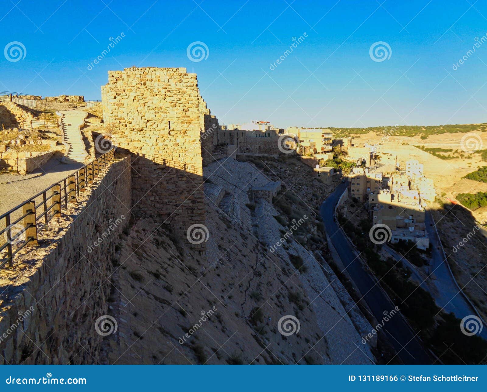 Old ruin castle in jordan stock photo. Image of hole - 131189166