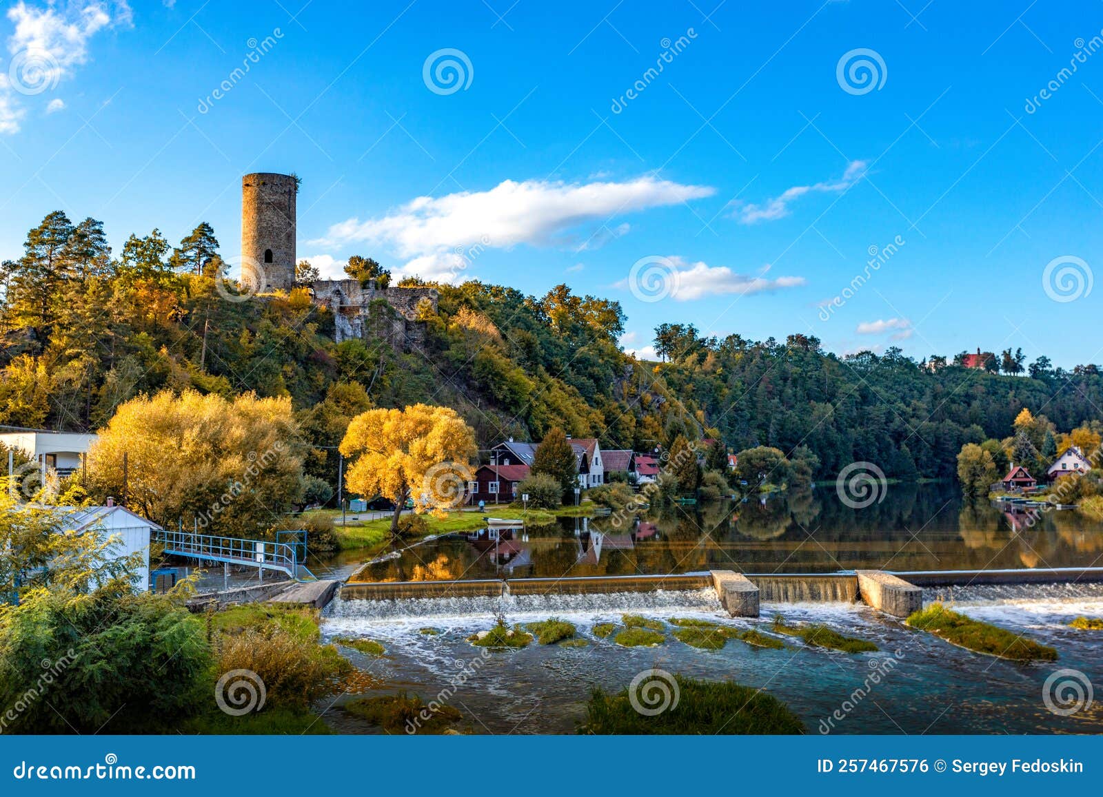 Old Ruin of Dobronice Castle. Dobronice U Bechyne, Czechia Stock Photo ...