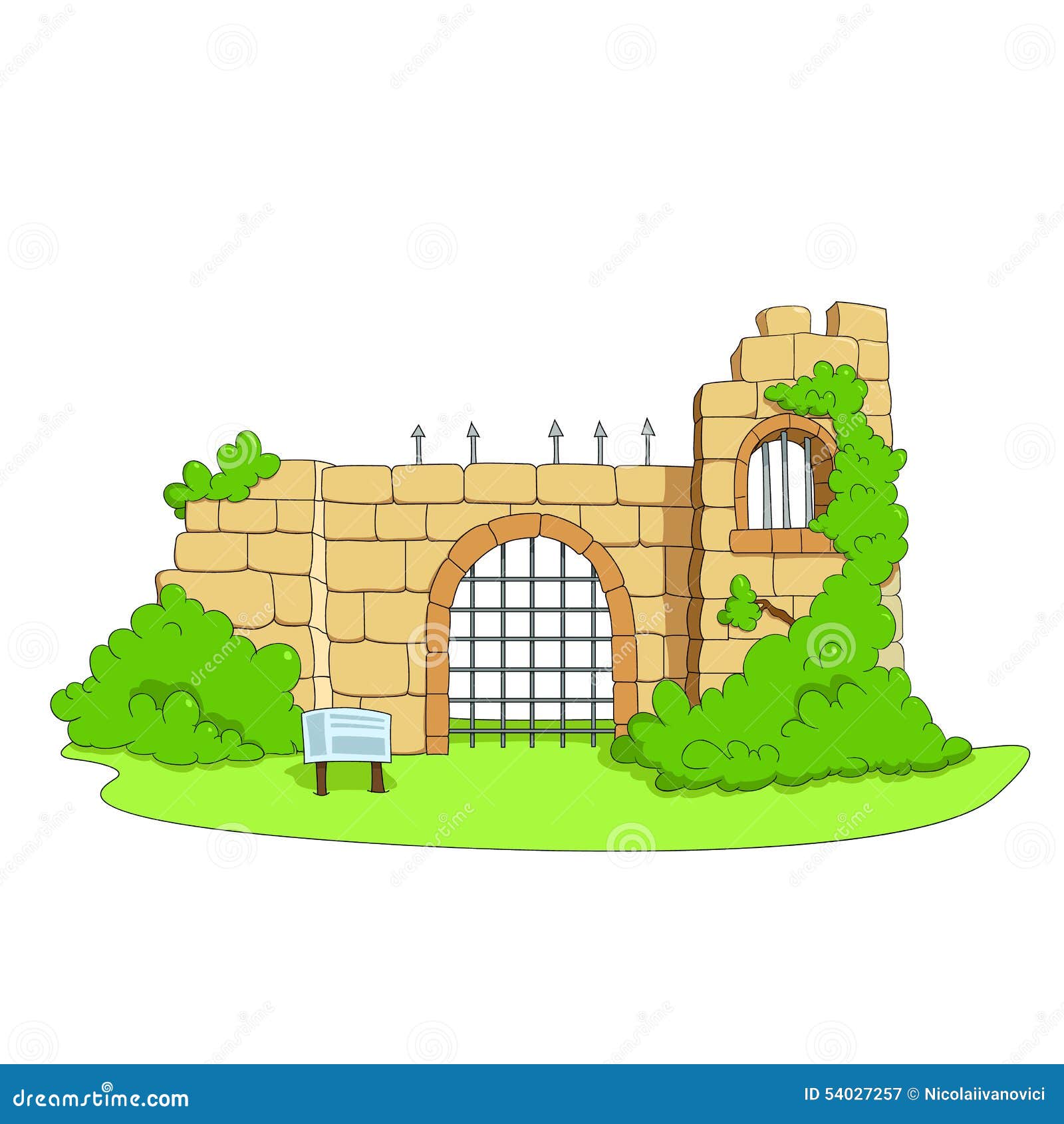 Old Ruin Cartoon Vector | CartoonDealer.com #54027257