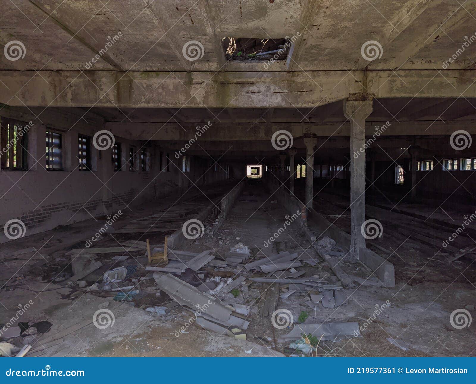Old Ruined and Abandoned Farm Inside View Stock Image - Image of broken ...