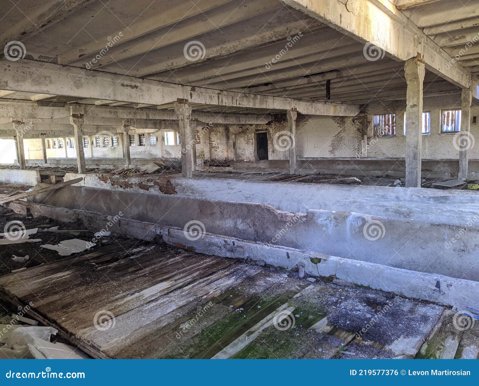 Old Ruined and Abandoned Farm Inside View Stock Photo - Image of debris ...