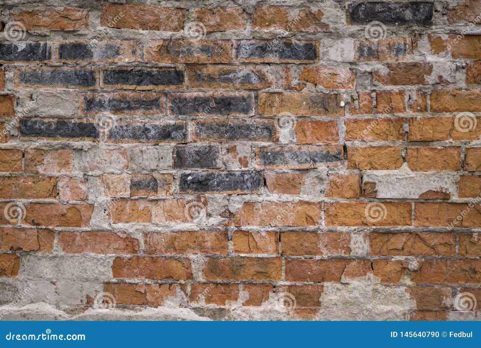 Old Ruined Brick Wall Texture. Grunge Background Stock Photo - Image of ...