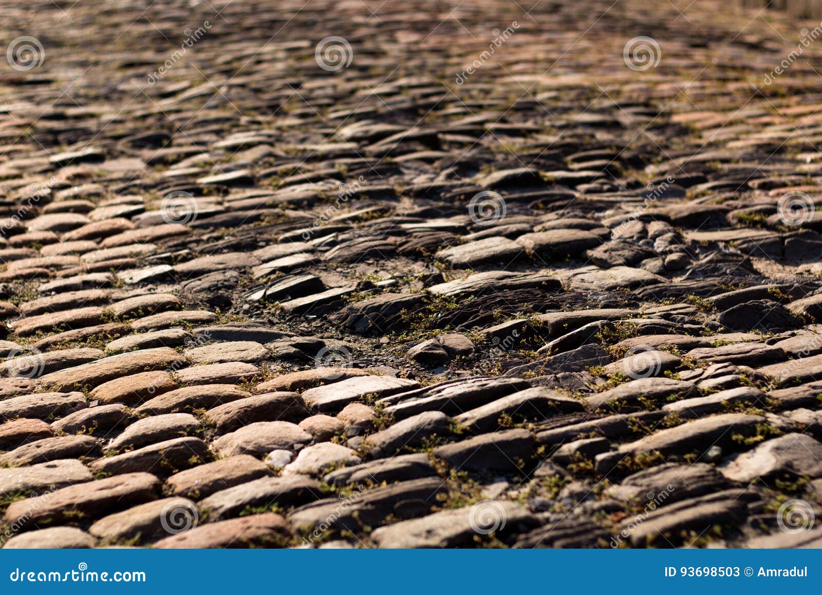 Old Ruined Cobblestone Road Stock Image - Image of perspective, pebble ...