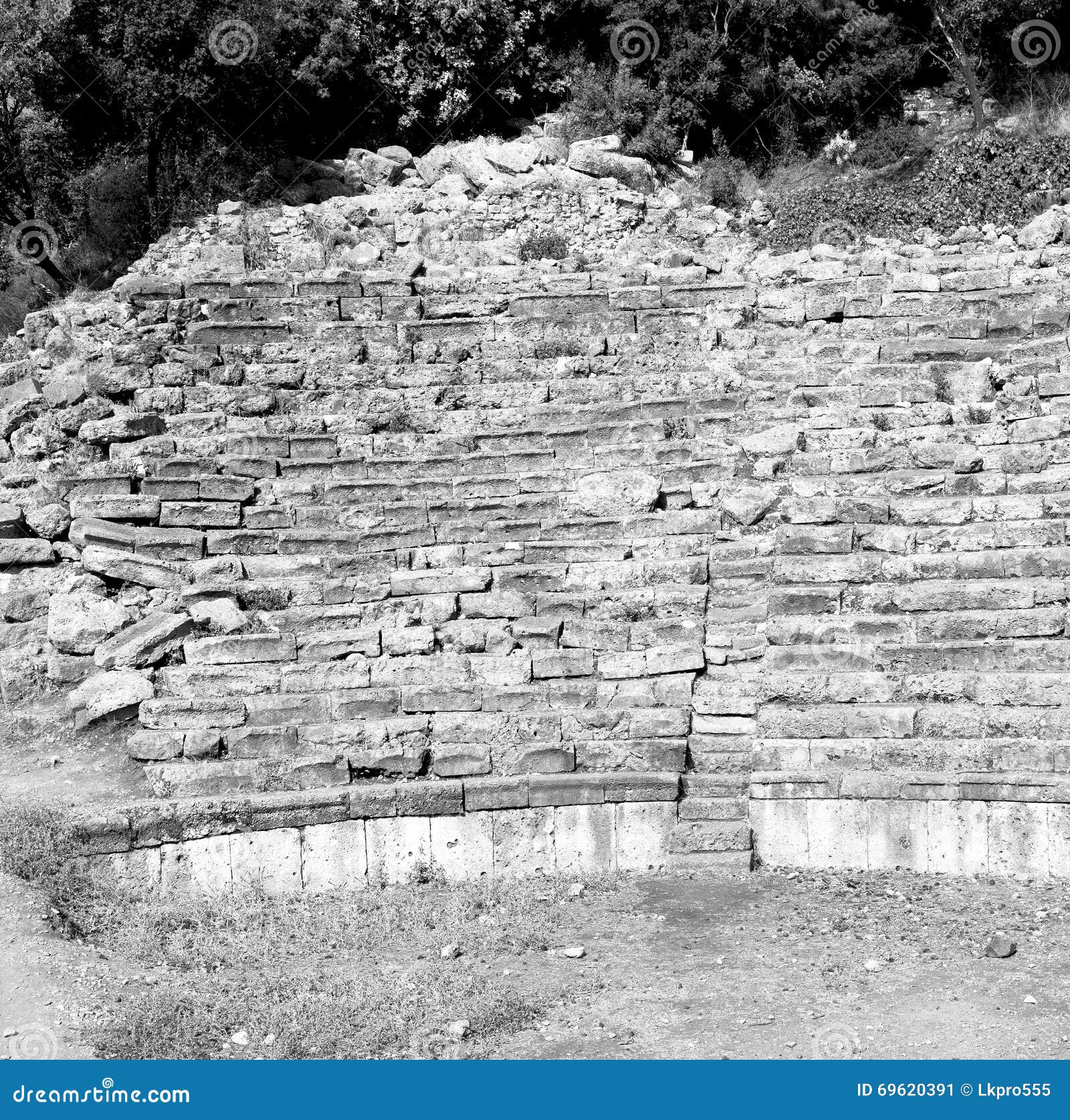 Old Ruined Column and Destroyed Stone in Phaselis Temple Turkey Stock ...