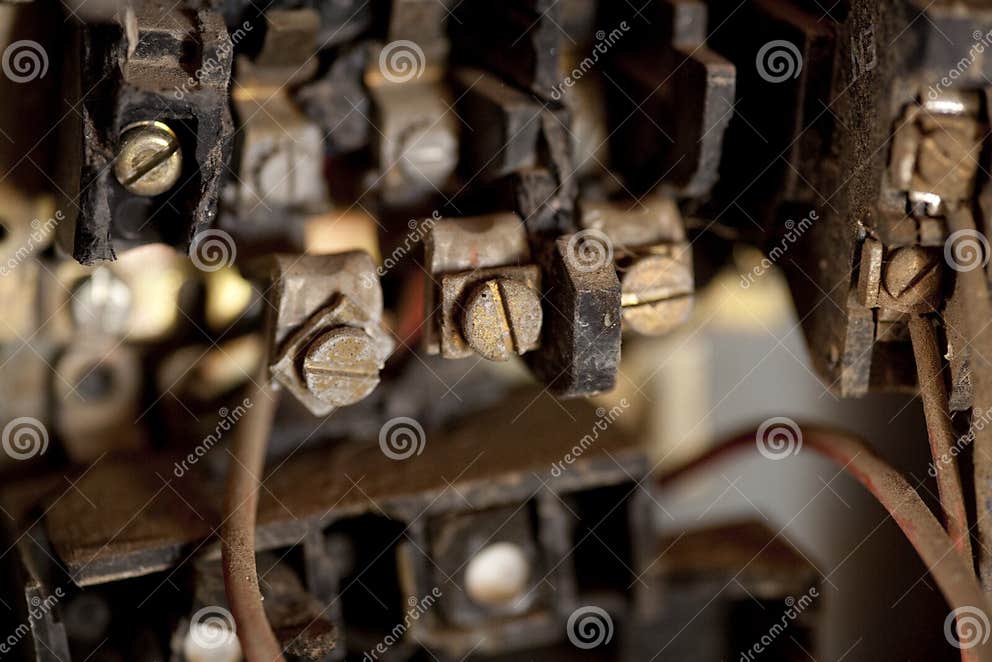 Old Ruined Fuse Box stock image. Image of electrical, corrosion - 9683129