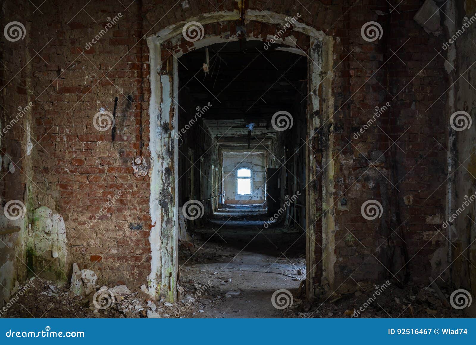 The Old and Ruined Room of a Building, Lost Places Stock Image - Image ...