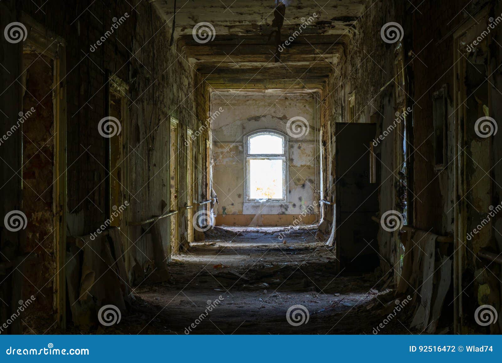 The Old and Ruined Room of a Building, Lost Places Stock Photo - Image ...