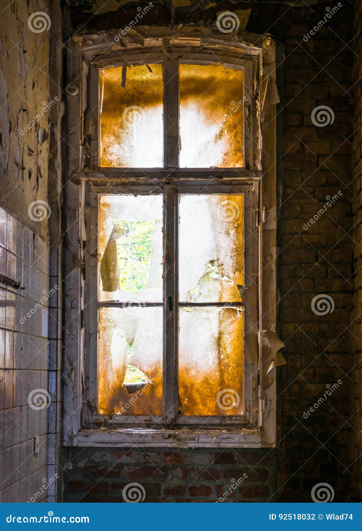 The Old And Ruined Widow Of Building, Lost Places Royalty-Free Stock ...