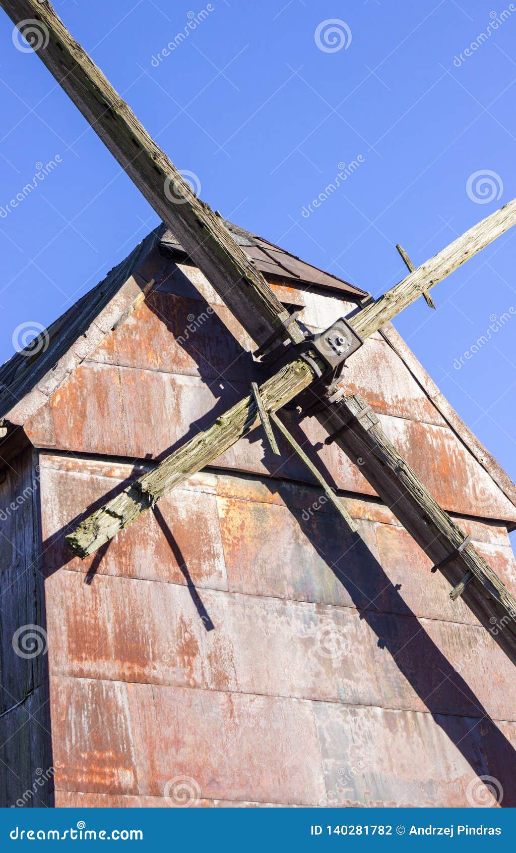 Old Ruined Windmill . CloseUp Stock Photo - Image of landscape ...