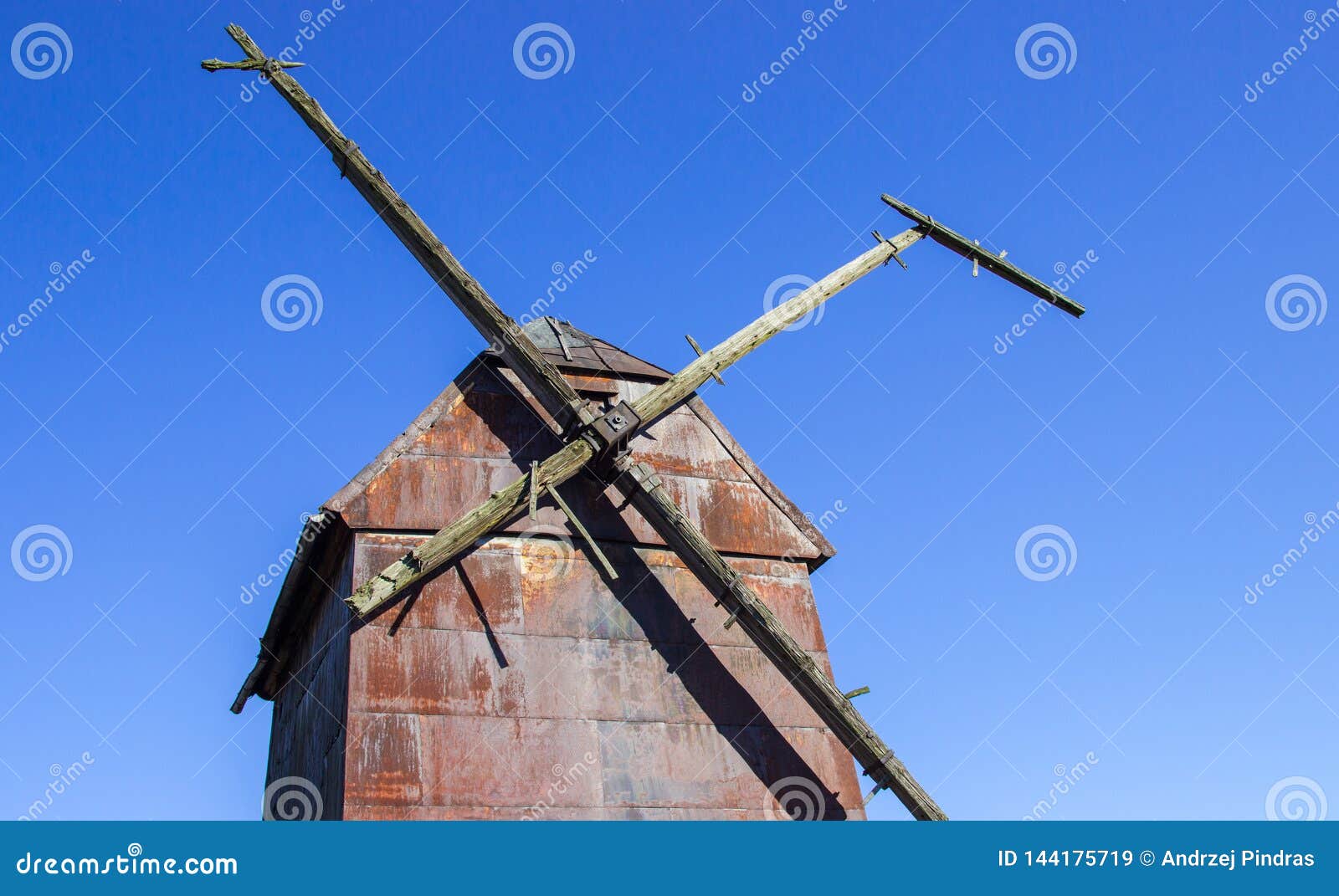Old Ruined Windmill . CloseUp Stock Image - Image of country, landscape ...