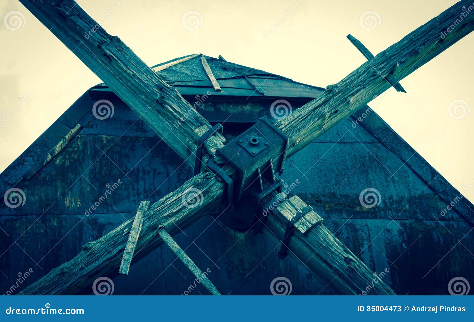 Old Ruined Windmill . CloseUp. Stock Image - Image of culture, landmark ...