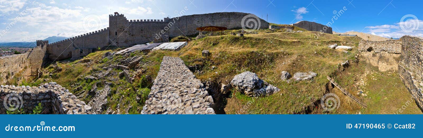 Old Ruins of Castle in Ohrid, Macedonia Stock Image - Image of fort ...
