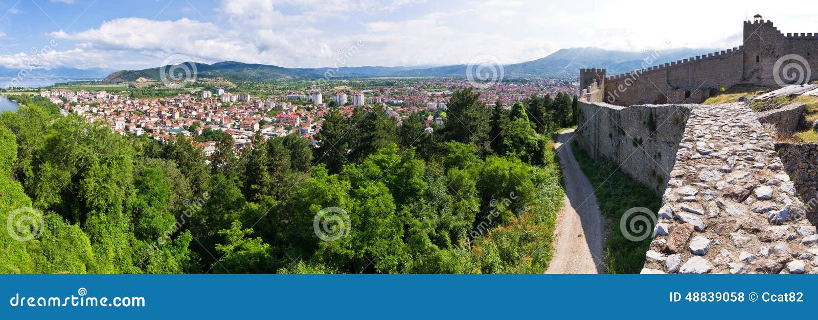 Old Ruins of Castle in Ohrid, Macedonia Stock Photo - Image of stone ...