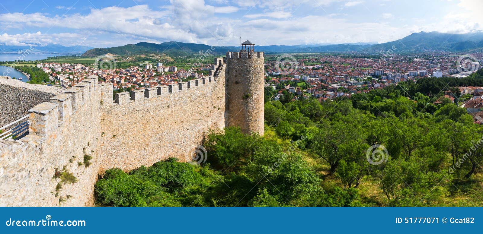 Old Ruins of Castle in Ohrid, Macedonia Stock Image - Image of medieval ...
