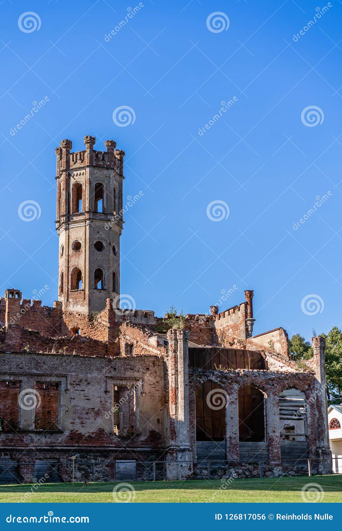 Old Ruins of the Castle with the Tower Stock Photo - Image of beautiful ...