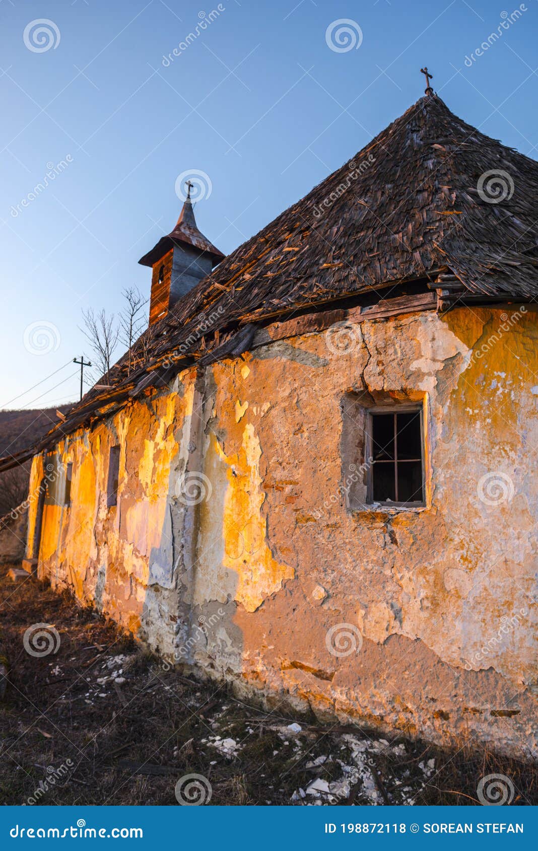 Old church on the hill stock photo. Image of colorful - 198872118