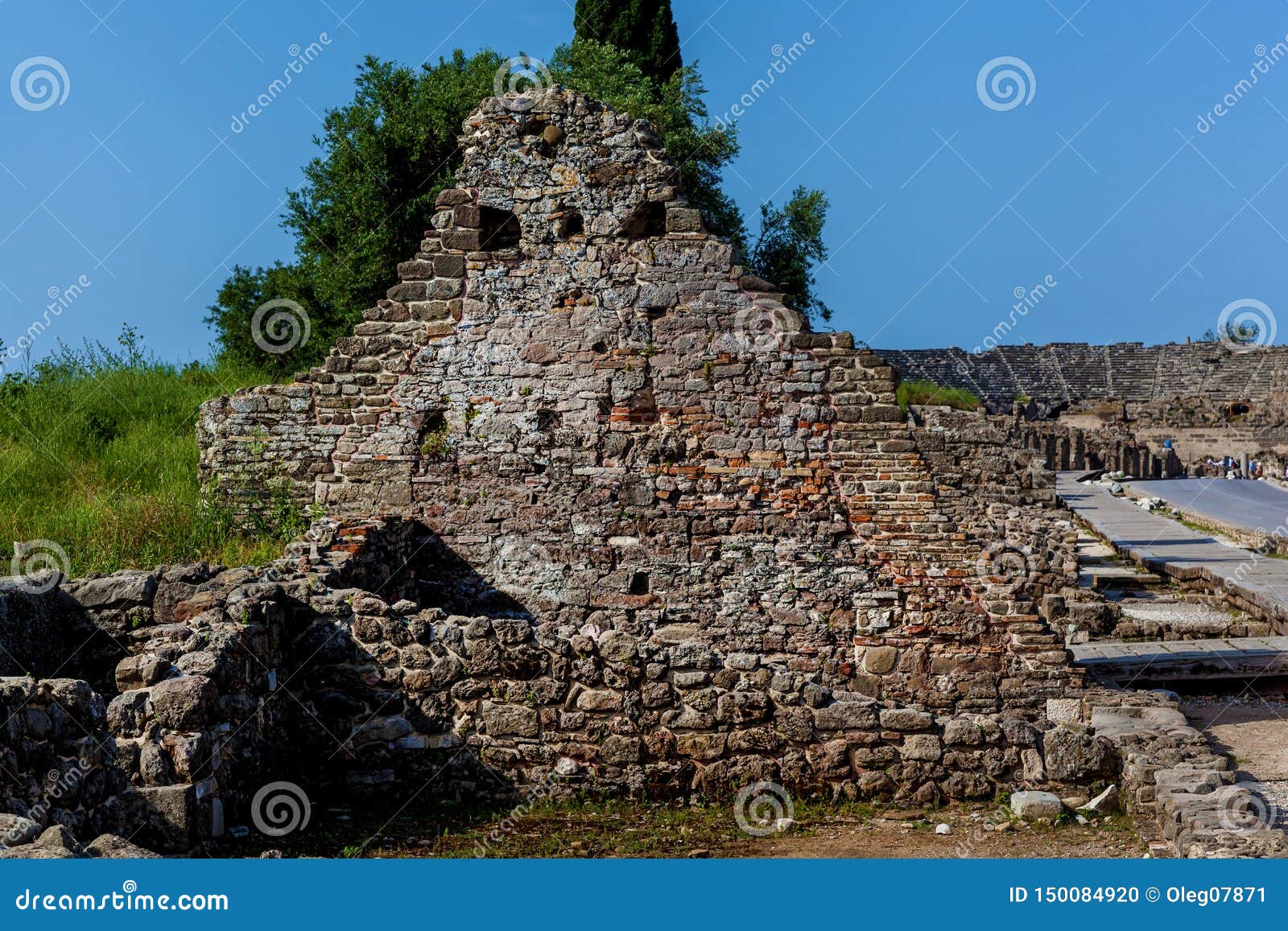 Old Ruins of the City of Side Turkey Stock Photo - Image of pillar ...