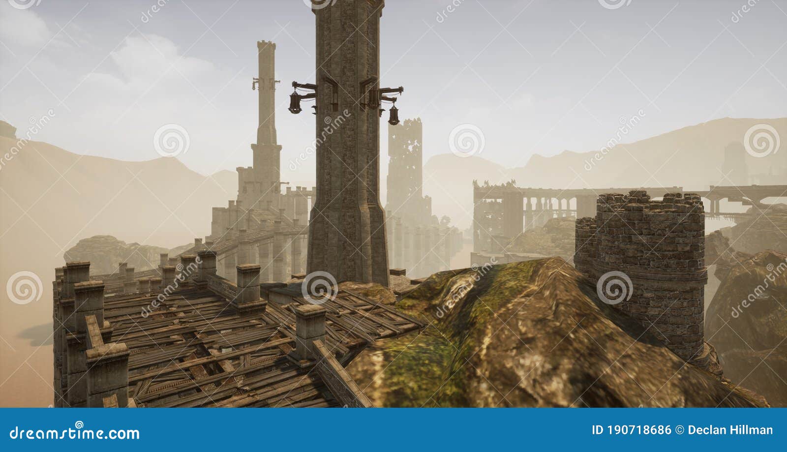 Old Ruins 3D Render.16 stock illustration. Illustration of background ...