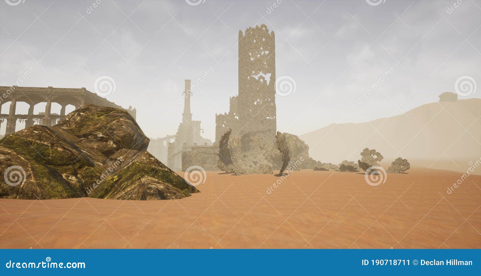 Old Ruins 3D Render.18 stock illustration. Illustration of medieval ...