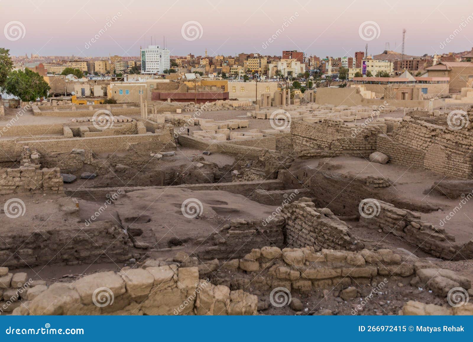 Old Ruins at the Elephantine Island in Aswan, Egy Stock Image - Image ...