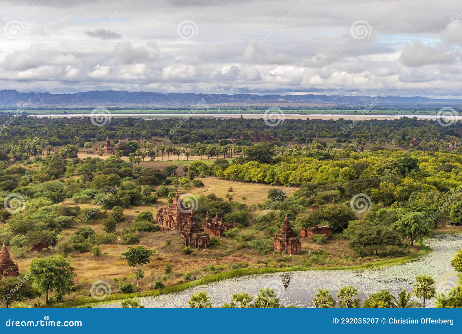 The Plain of Bagan (Pagan), Mandalay, Myanmar Stock Image - Image of ...