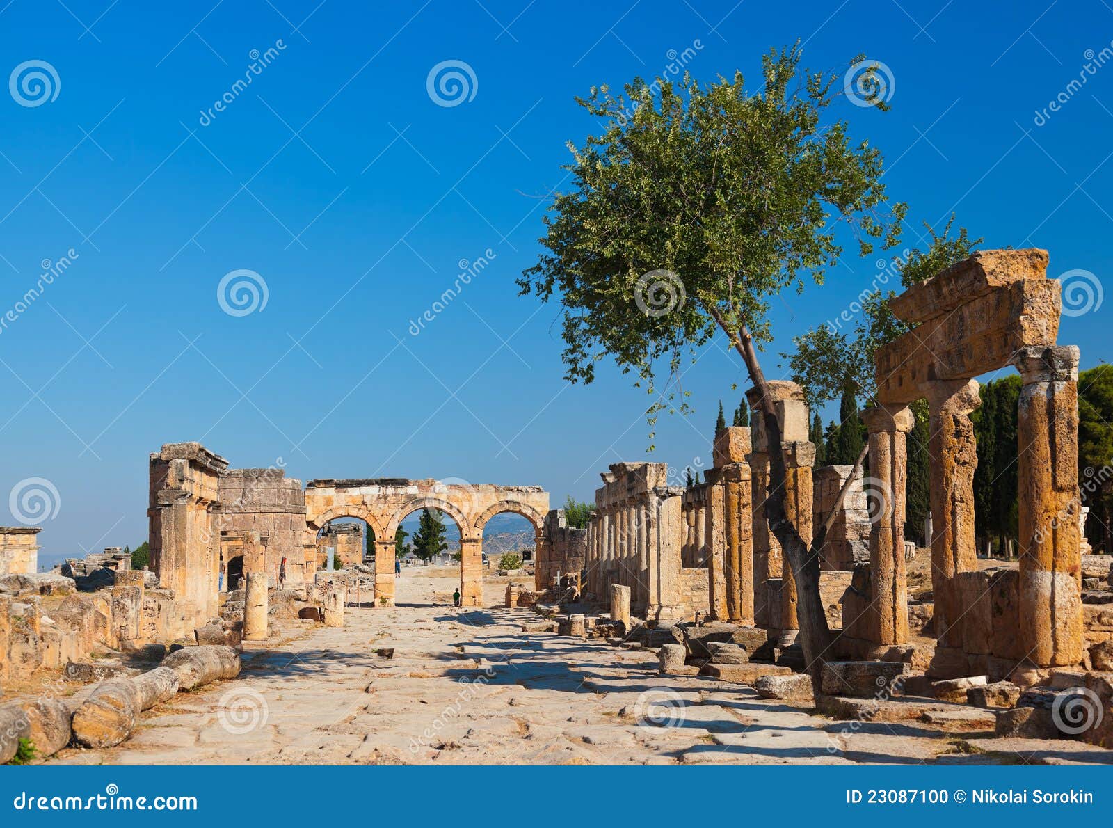 Old Ruins at Pamukkale Turkey Stock Photo - Image of exploration ...