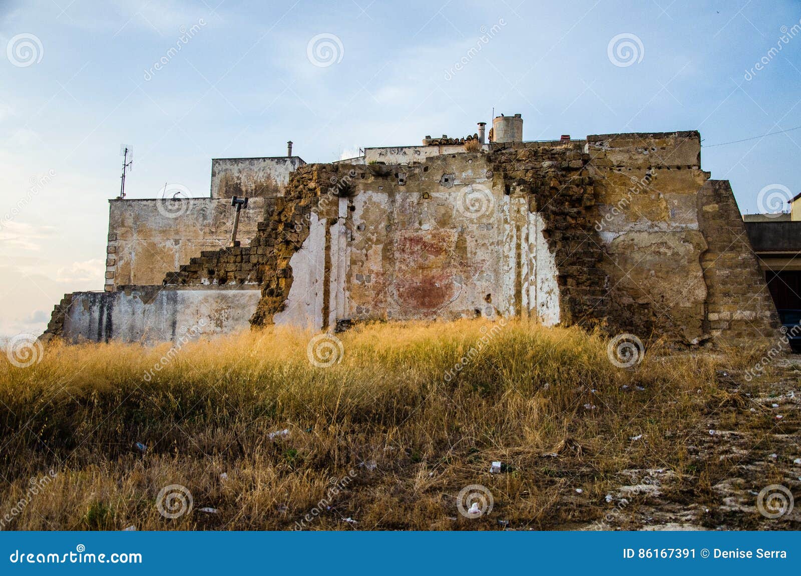 Old ruins of Partanna stock image. Image of city, light - 86167391