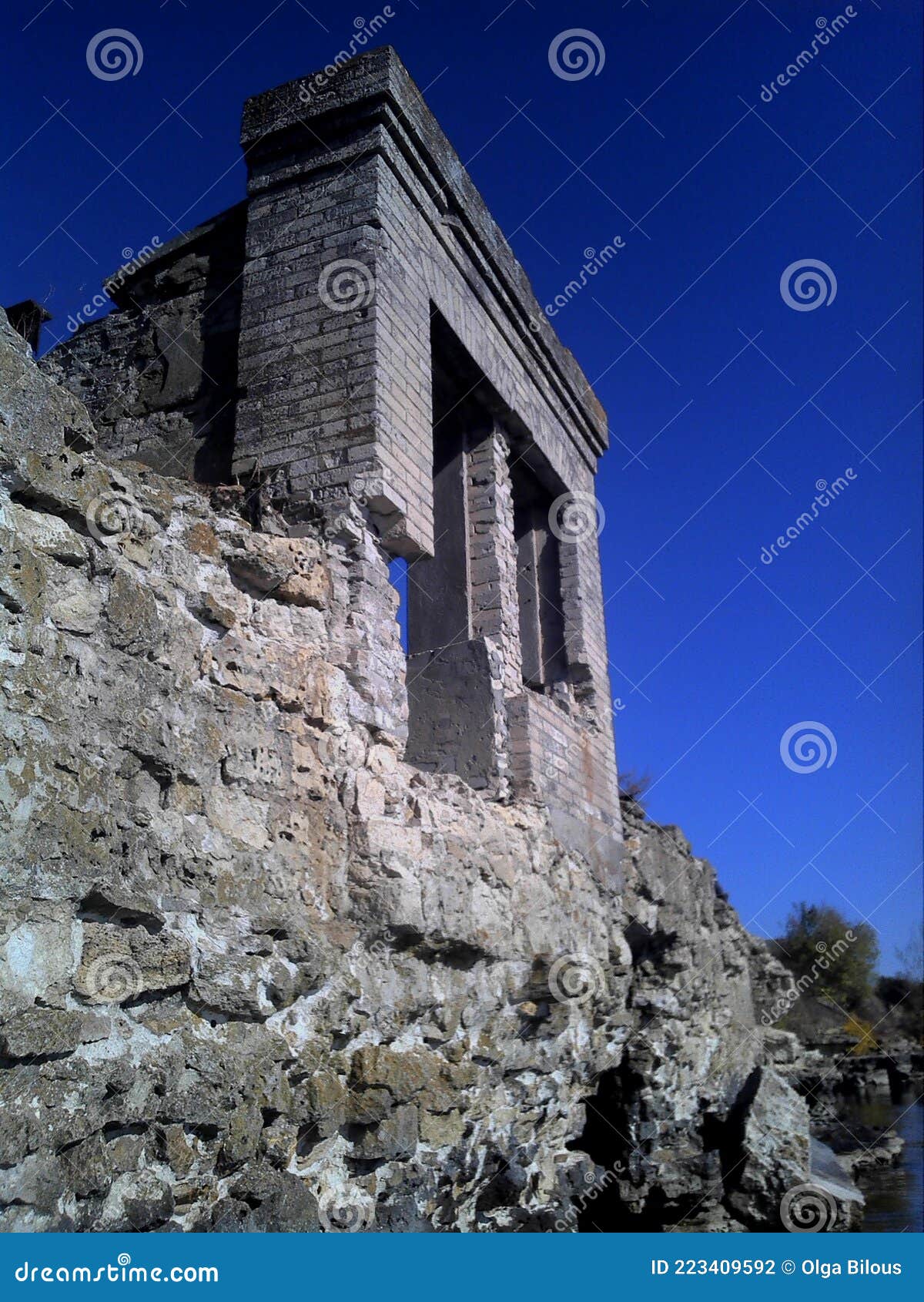 Old ruins on the rocks stock photo. Image of rocks, building - 223409592