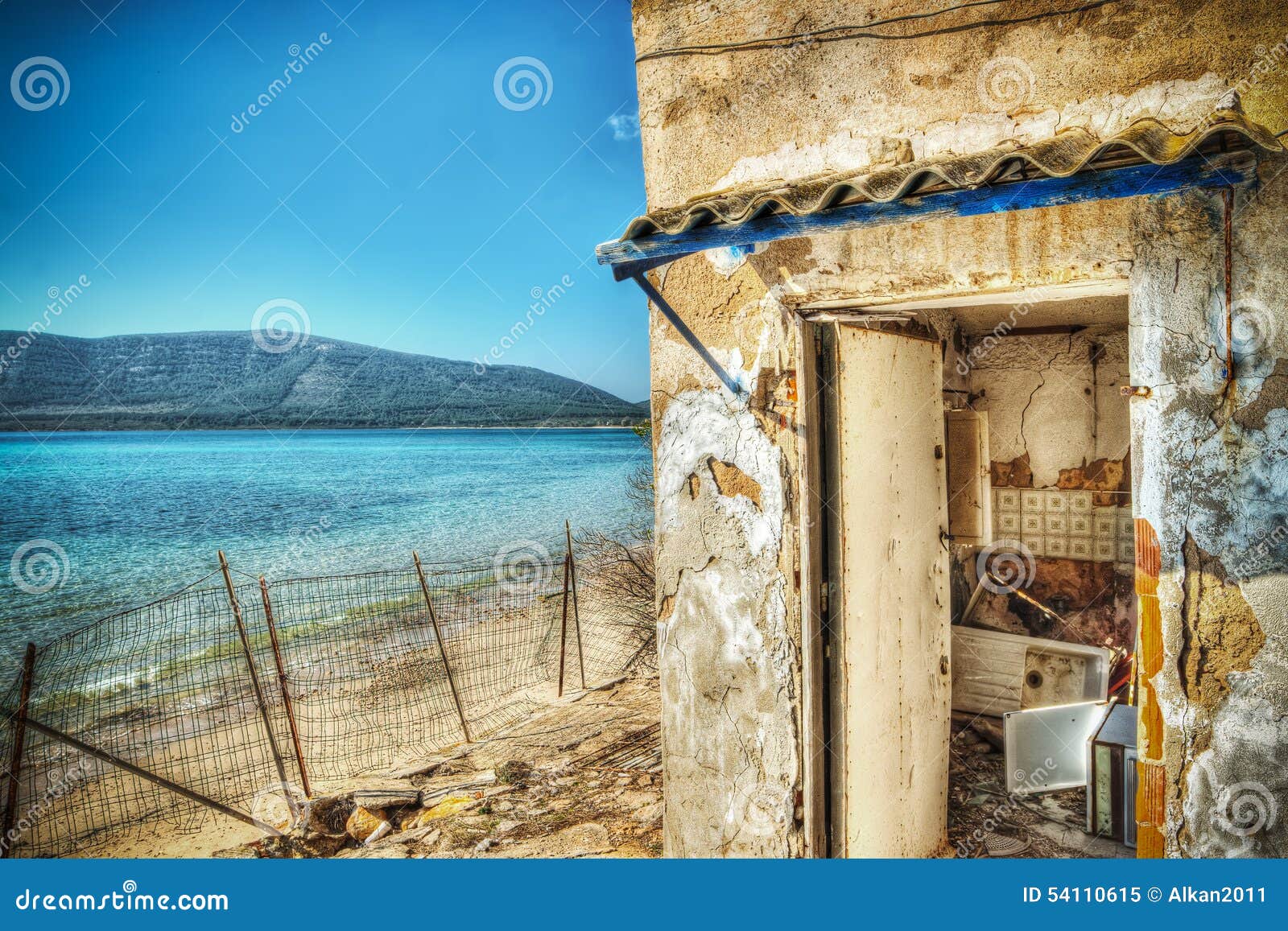 Old Ruins by the Sea in Mugoni Beach in Hdr Stock Image - Image of ...