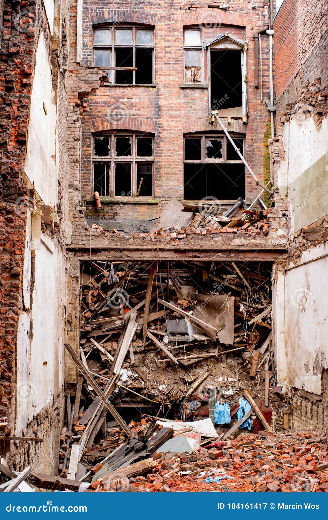 Old Run Down Abandoned Old Building in Manchester Stock Image - Image ...