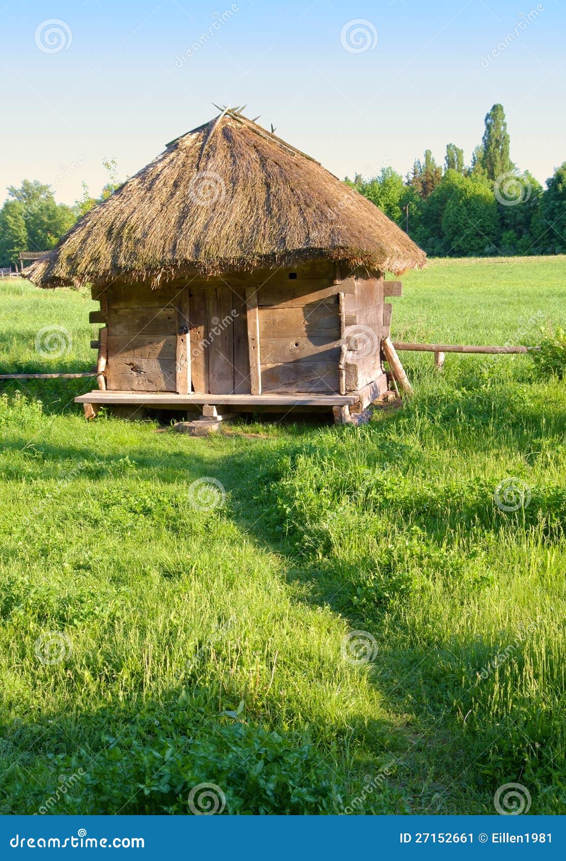 Old Rural House with a Straw Roof Stock Image - Image of straw, history ...