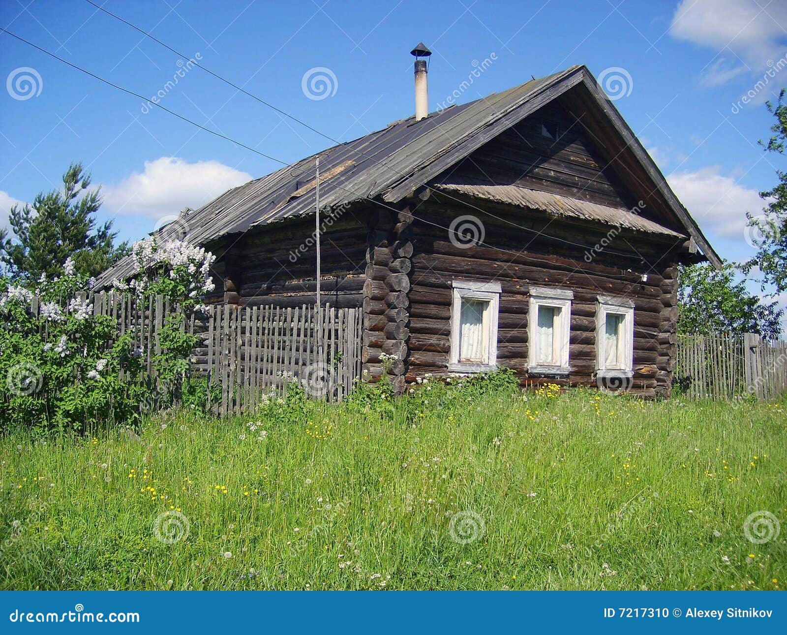 Old rural hut stock photo. Image of green, gable, life - 7217310