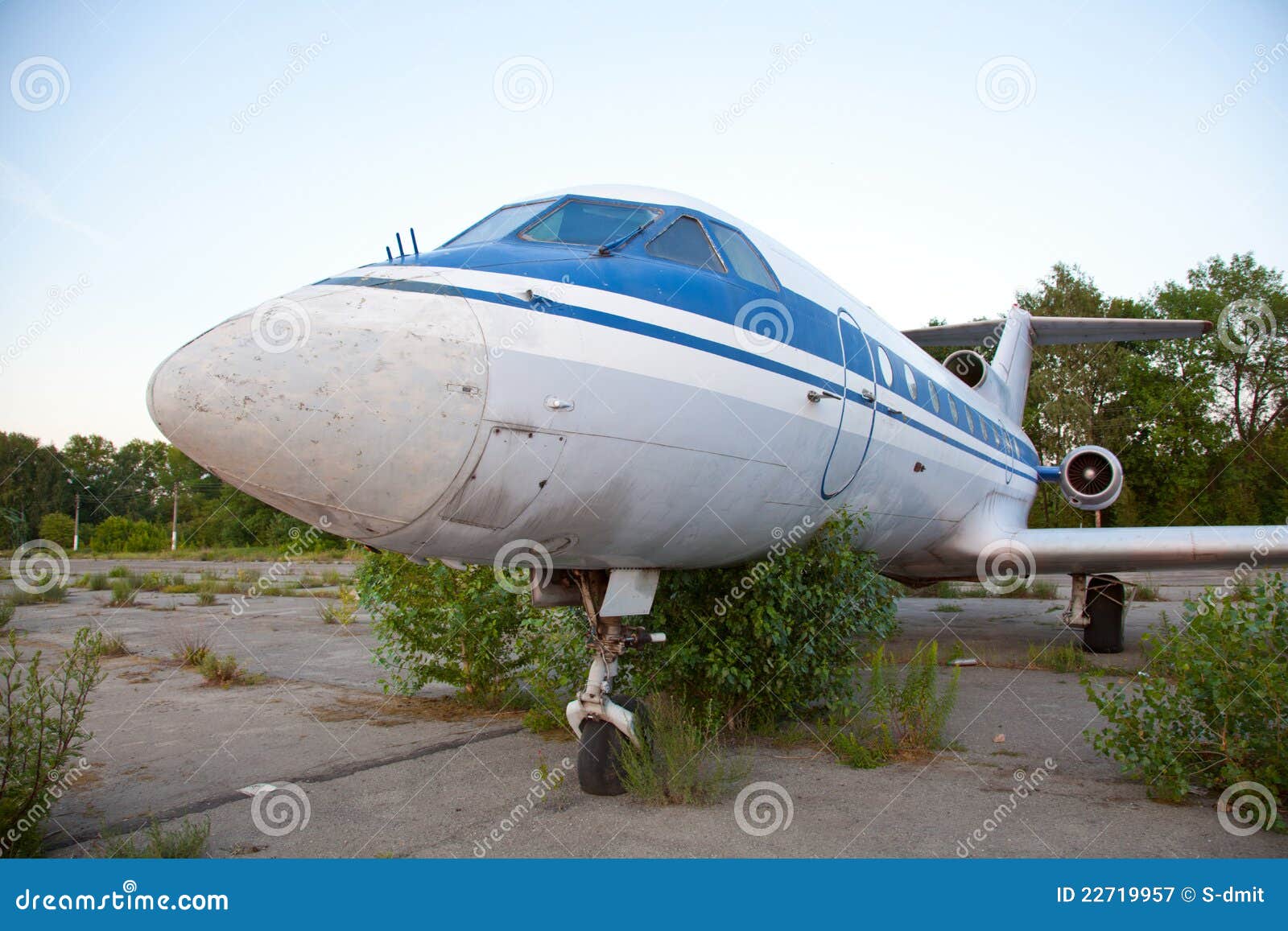 Old Russian Airplane is on the Disused Airfield Stock Image - Image of ...