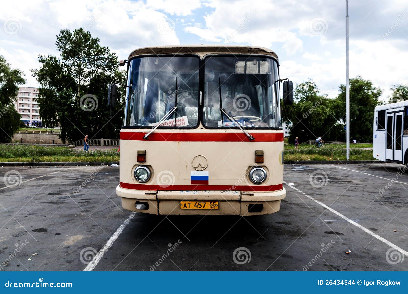 Old Russian bus editorial stock image. Image of cockpit - 26434544