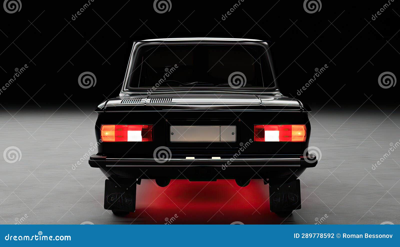 An Old Russian Car in a Modern Way is Beautiful in Black Stock ...