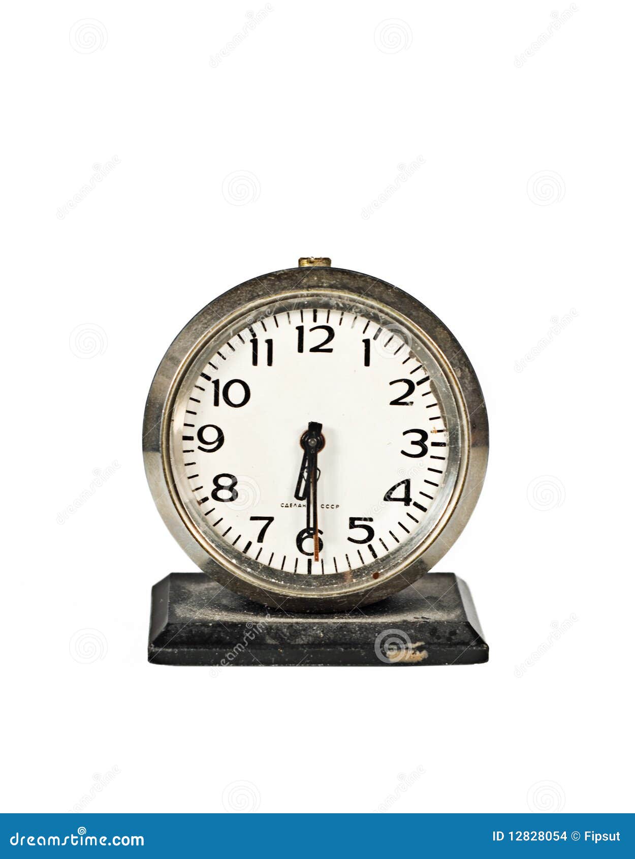 Old Russian Clock stock photo. Image of isolation, clockface - 12828054