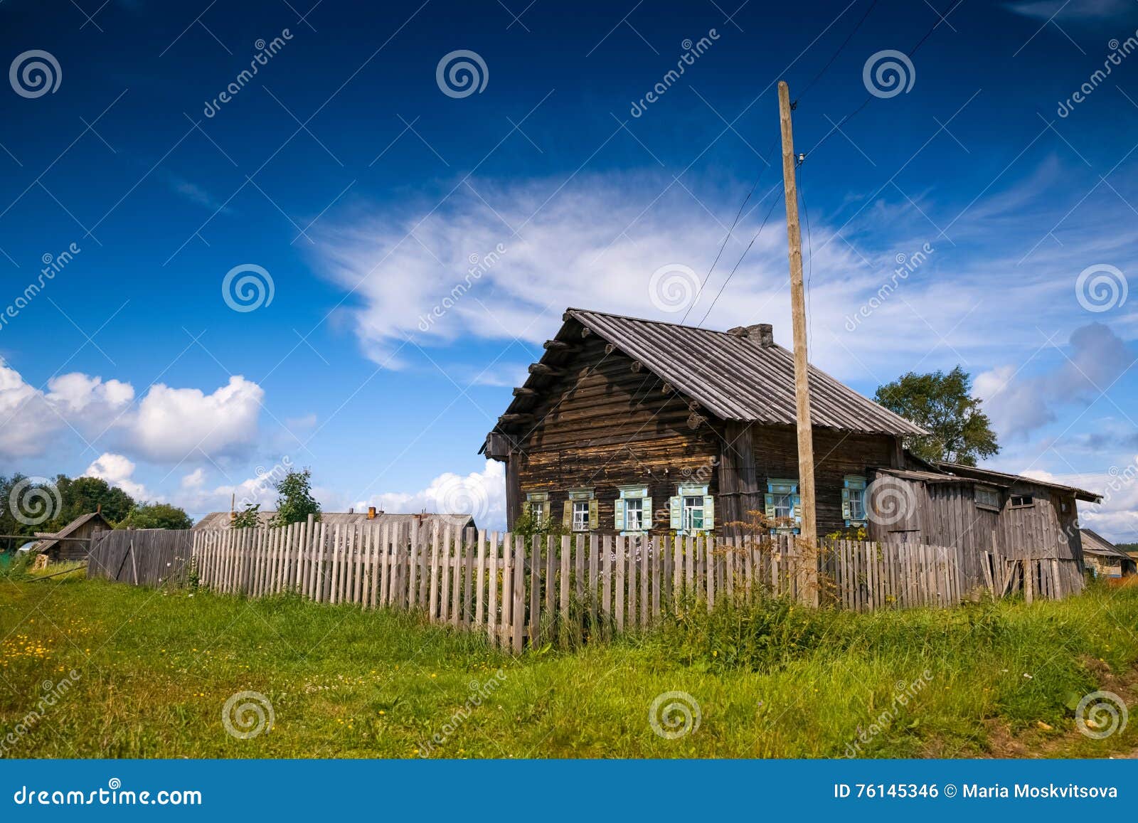Old russian house stock photo. Image of facade, fence - 76145346