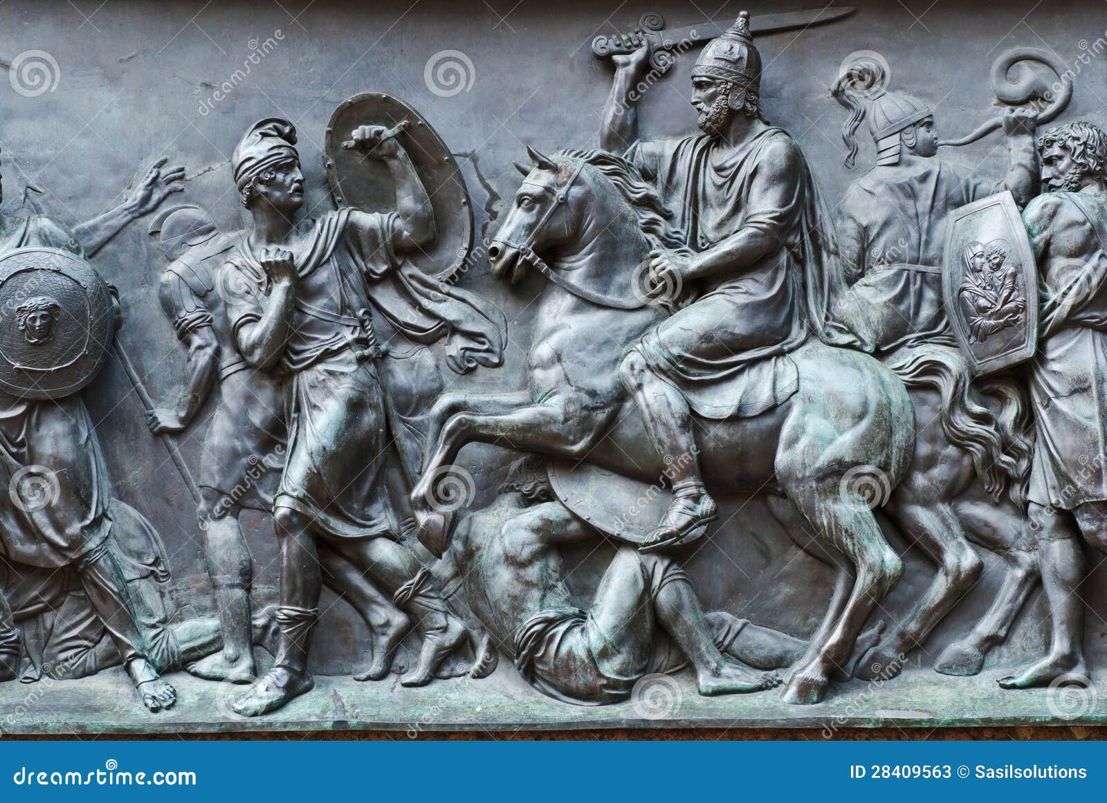 Old Russian Iron Statue Plate Stock Image - Image of plate, culture ...