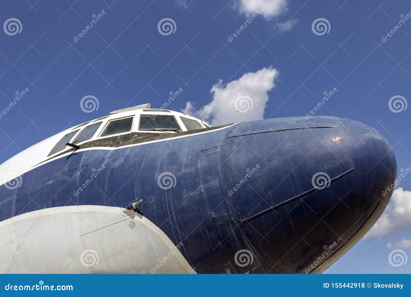 Old Russian Jet Airplane in an Old Airfield Stock Photo - Image of nose ...