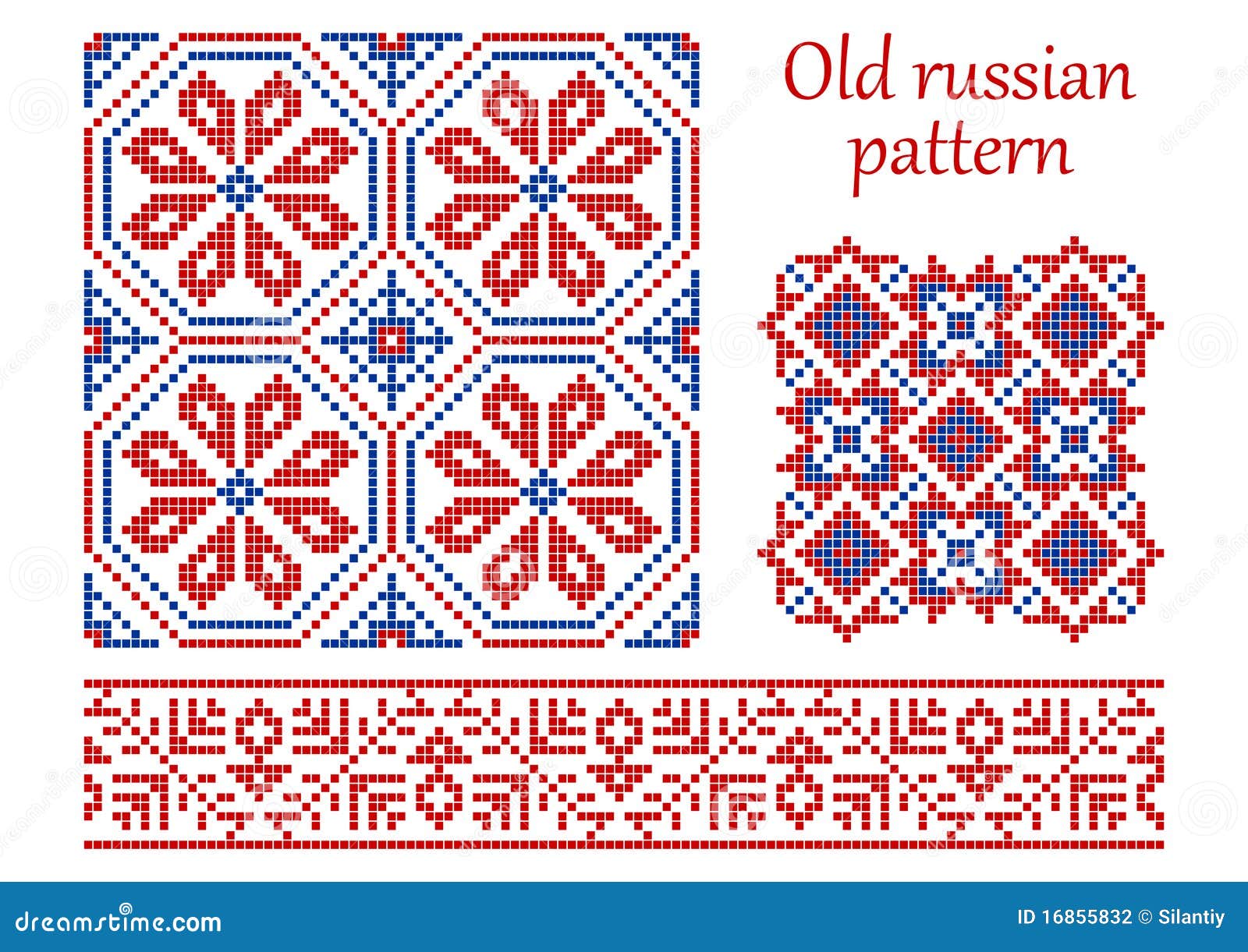 Old russian pattern. stock vector. Illustration of towel - 16855832