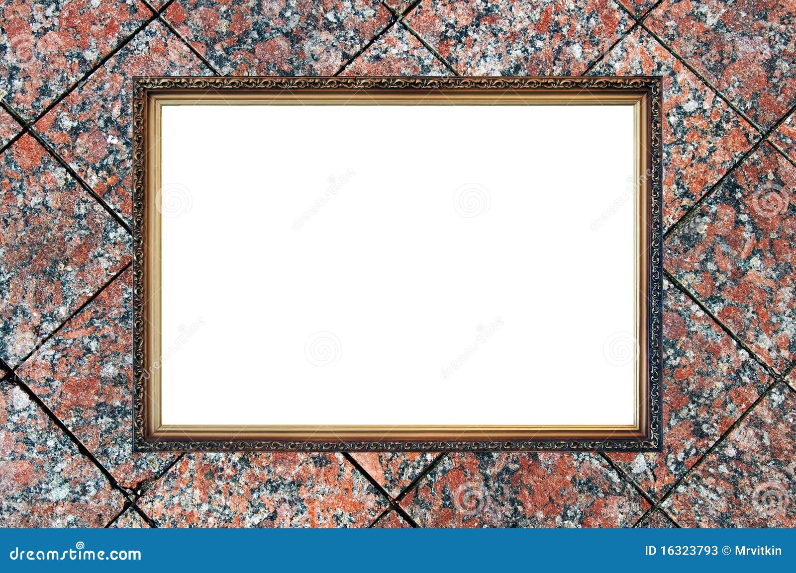 Old Russian Style Frame on Granite Background Stock Image - Image of ...