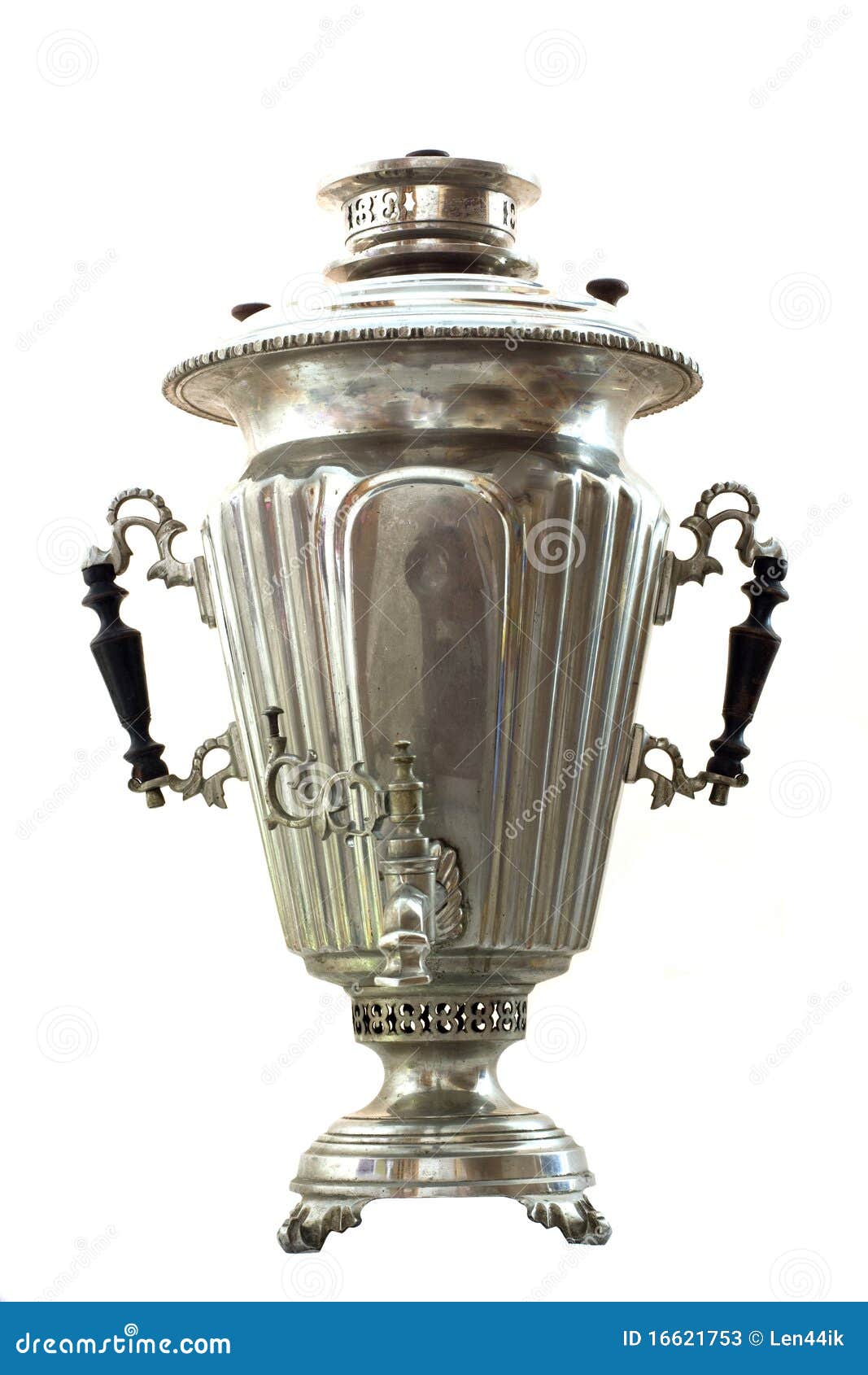 Old russian tea samovar stock image. Image of isolated - 16621753