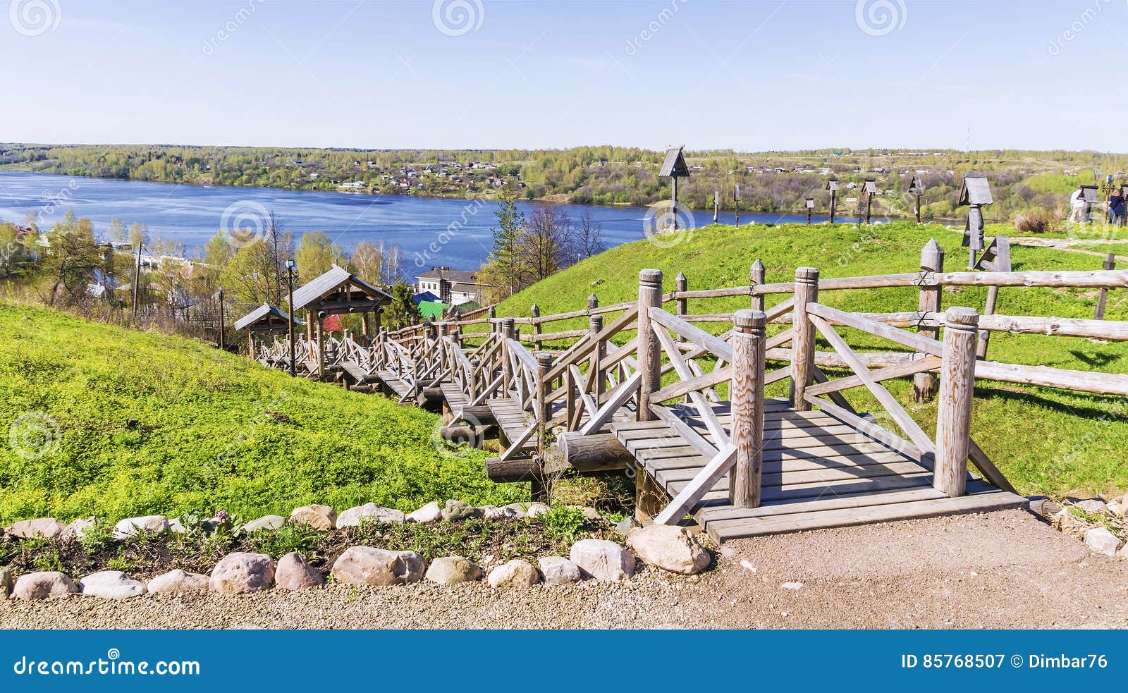 Old Russian Town Ples. Russia Stock Image - Image of building, park ...