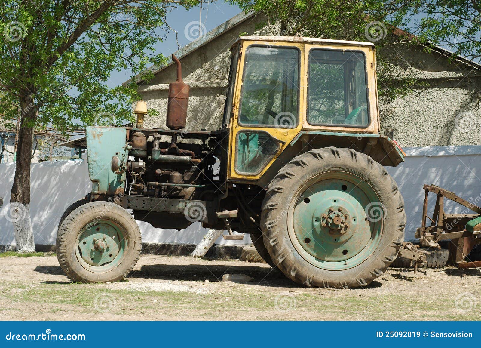 Old Russian Tractor stock image. Image of ussr, xussr - 25092019
