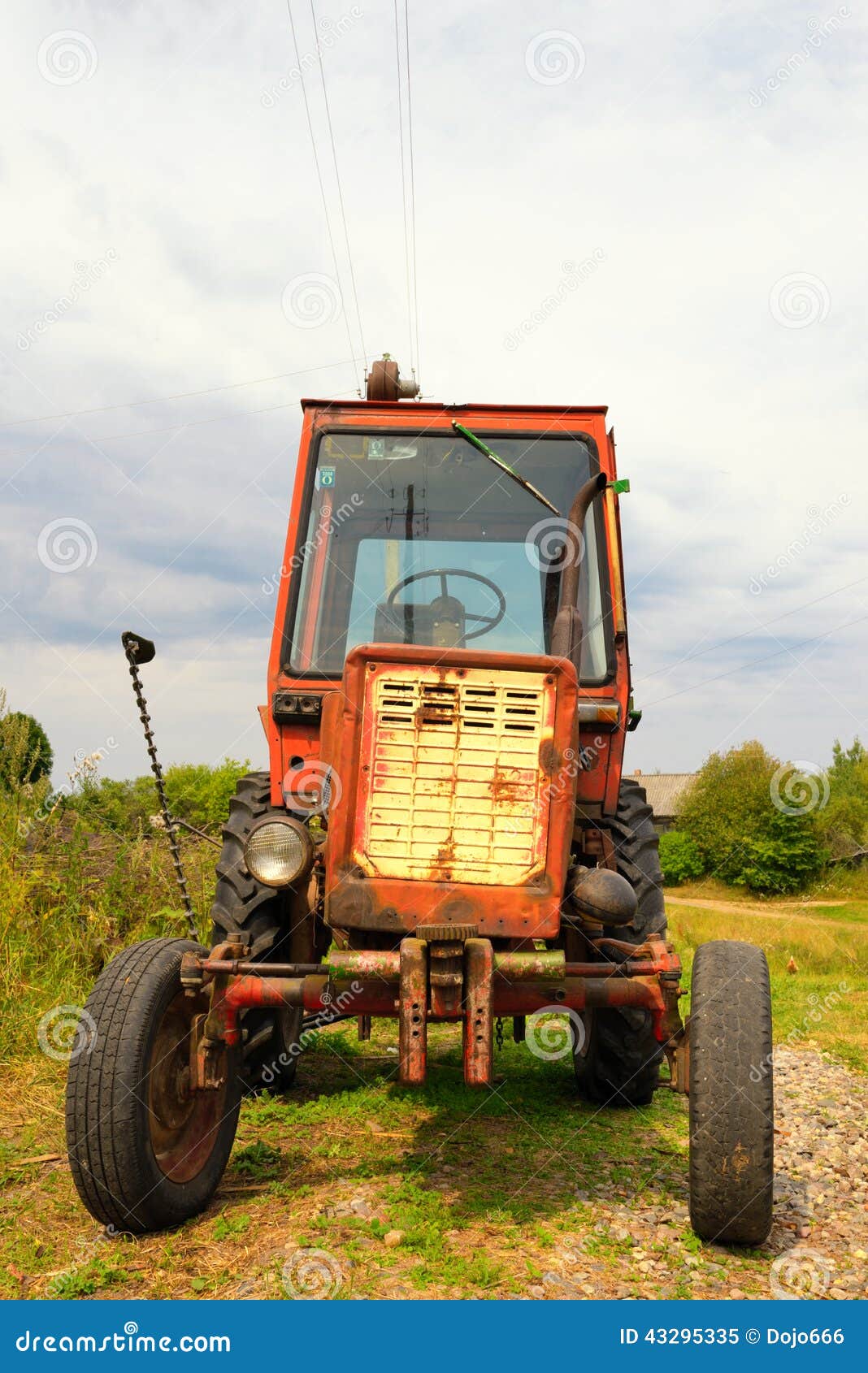 Old Russian Tractor in the Yard of a Farm Stock Image - Image of rusty ...