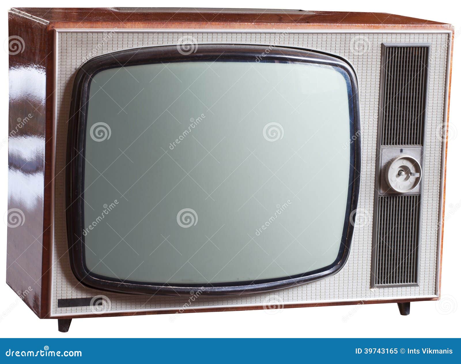 Old Russian TV set stock image. Image of isolated, clipping - 39743165