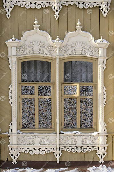 Old Russian Windows in Tomsk Stock Photo - Image of russia, fretwork ...